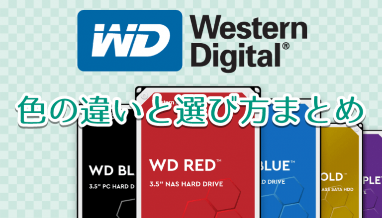 【最新版】WD Blue, Green, Black, Red, Purple, Goldの違いと選び方